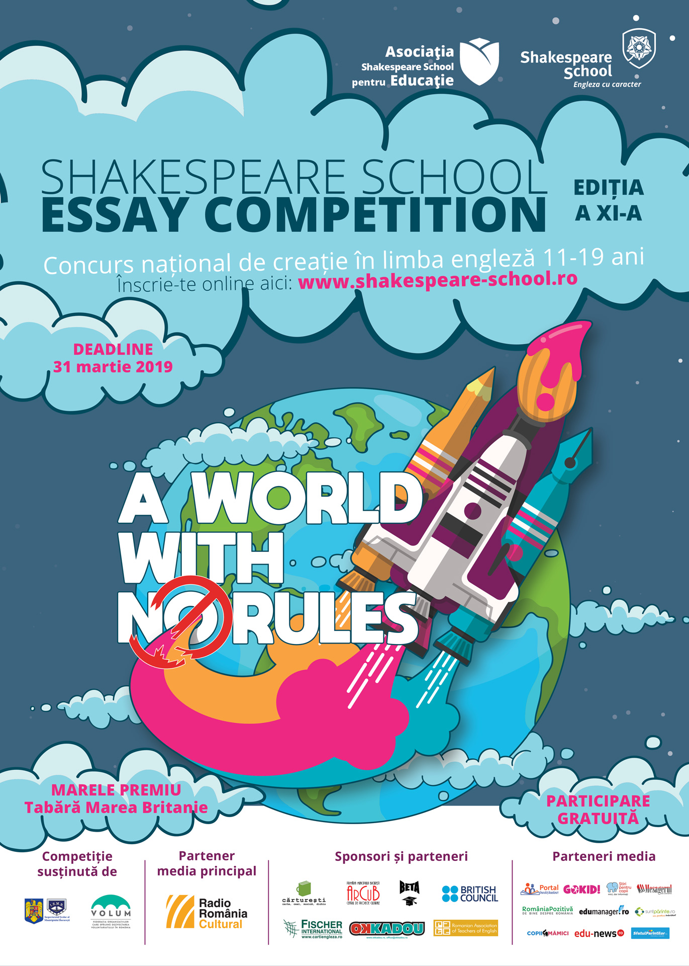 S-a dat START inscrierilor la Shakespeare School Essay Competition ...